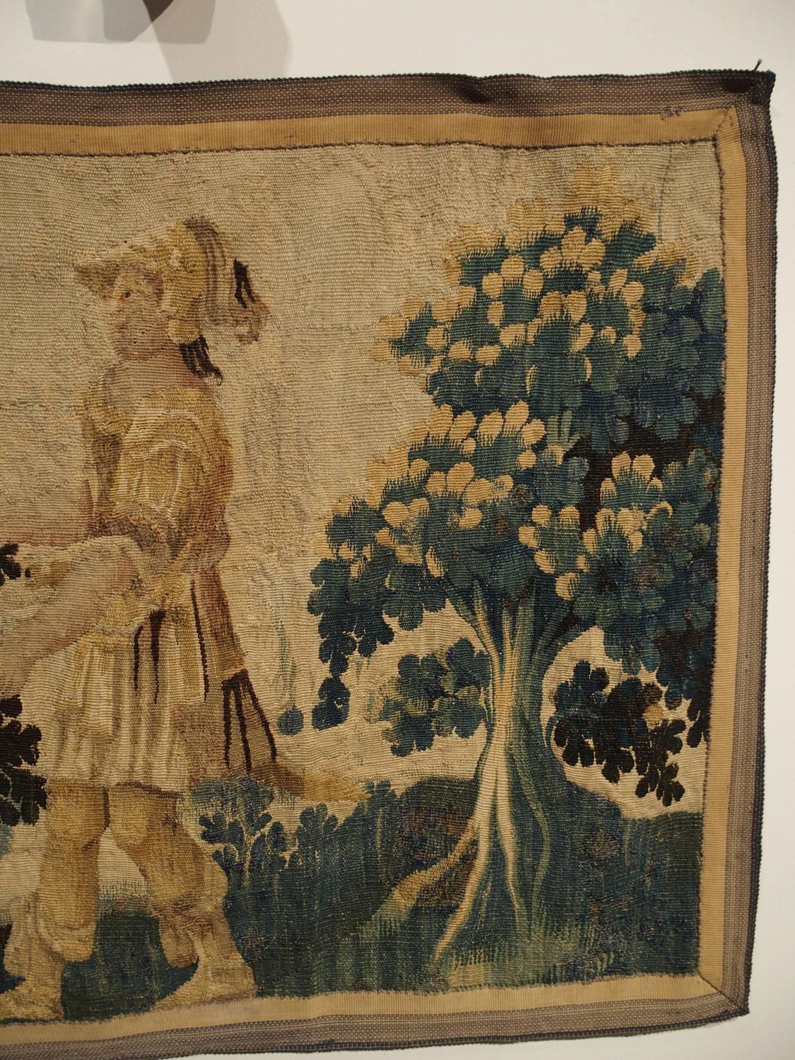 Antique Tapestry Fragment from Flanders, 1600s For Sale at 1stdibs