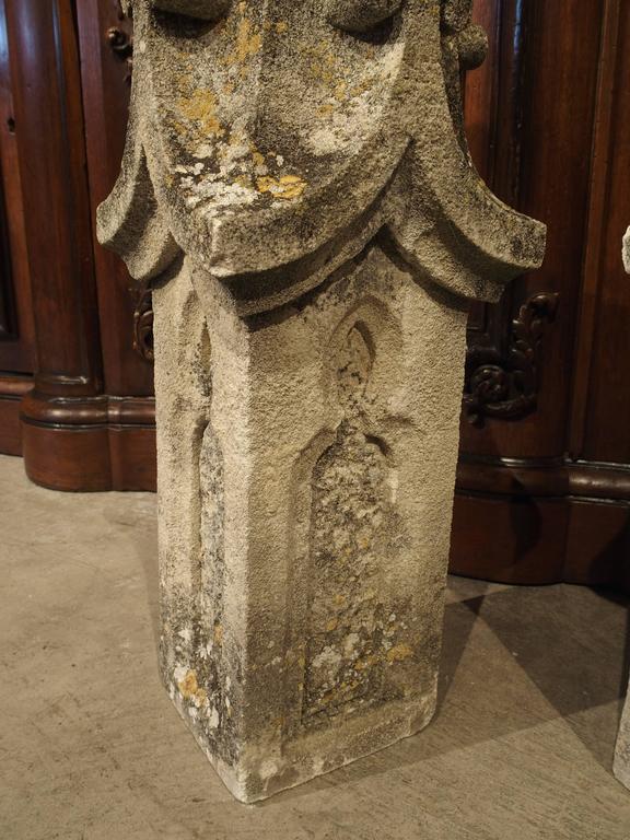 Pair of Carved Neo-Gothic Stone Cathedral Spires from France, 1800s at ...
