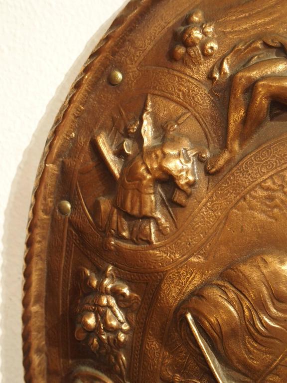 Copper Parade Shield from France, 1900s at 1stDibs
