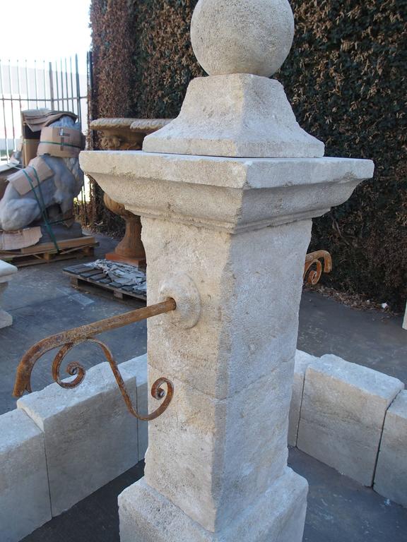 Carved Rectangular Limestone Center Fountain from Provence, France For ...