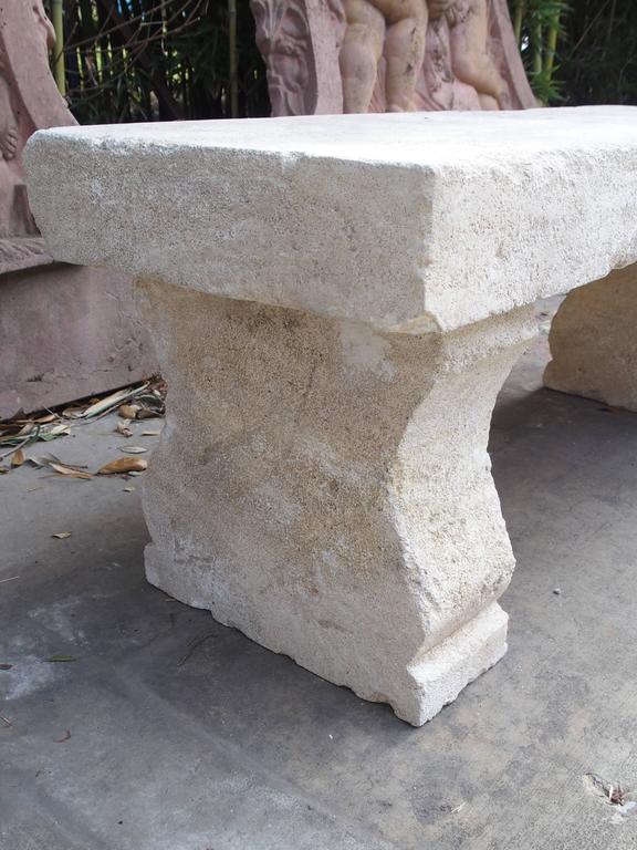 Carved Limestone Garden Bench from France at 1stDibs | limestone ...