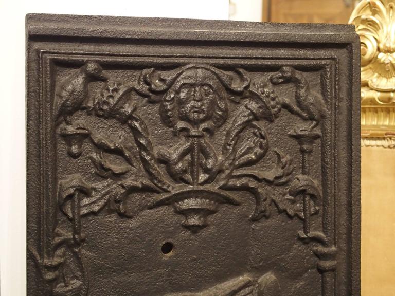 Rare Antique Cast Iron French Fireplace Plaques, Justice, Prudence and ...