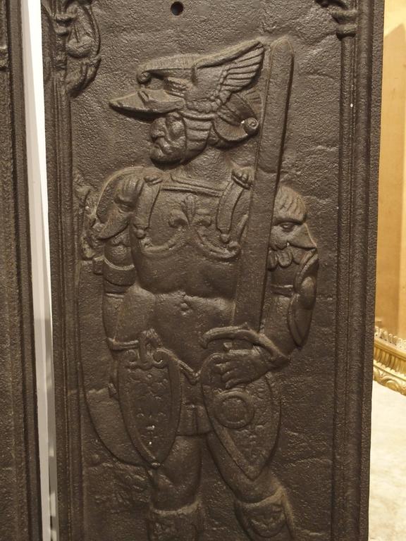 Rare Antique Cast Iron French Fireplace Plaques, Justice, Prudence and ...