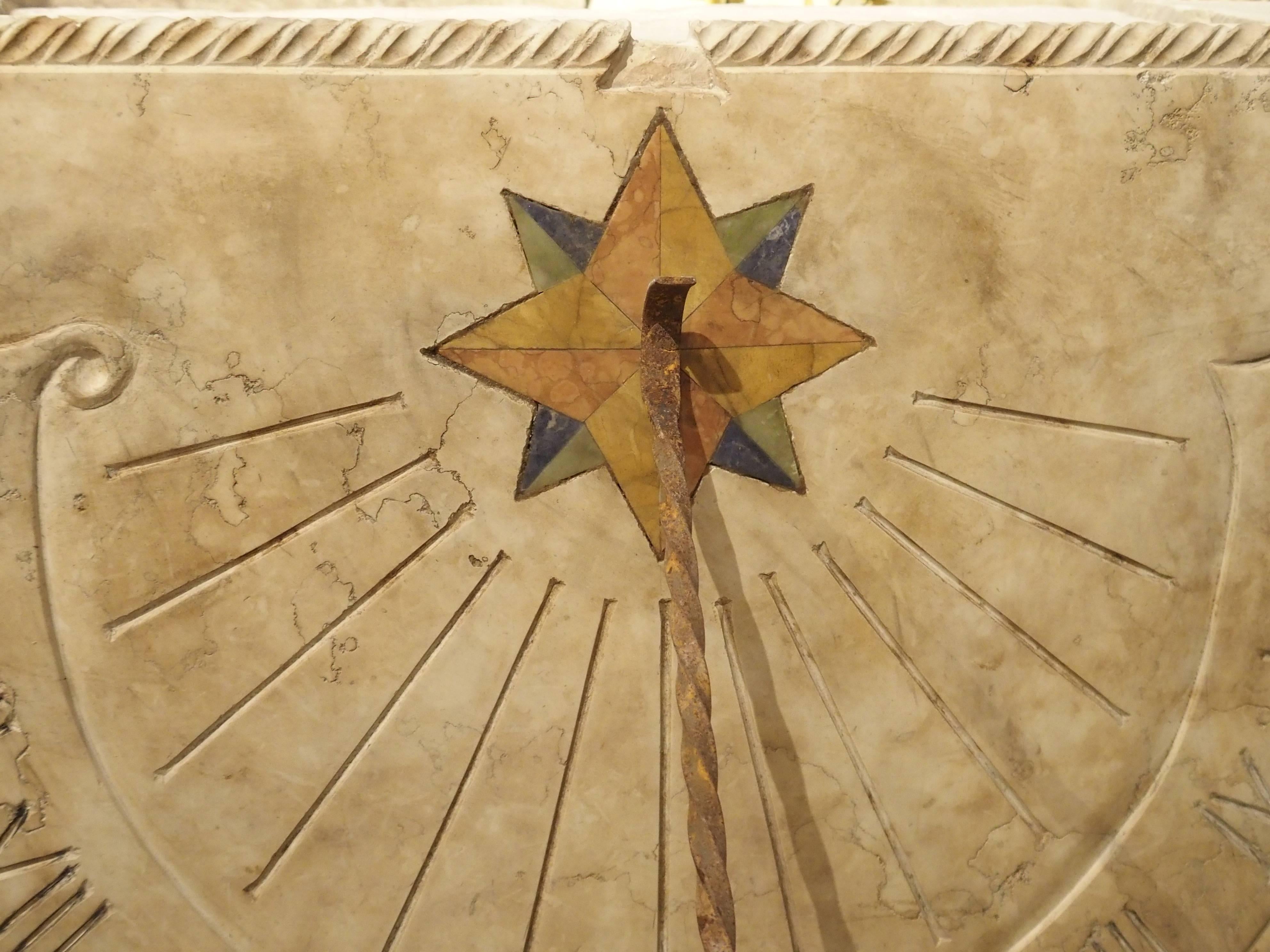 Carved Italian Marble Sundial at 1stDibs