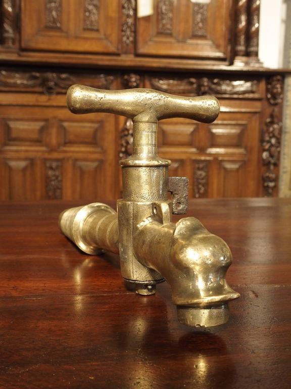Large circa 1850 French Bronze Wine Barrel Spout at 1stdibs