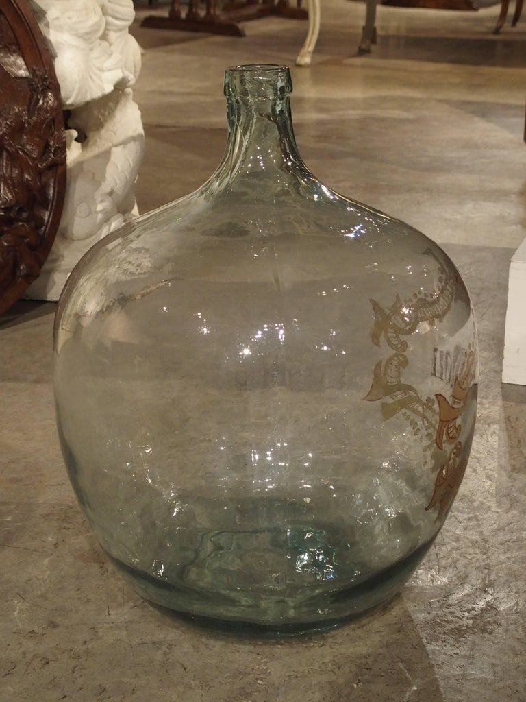 Large Handblown Semillon Demijohn Bottle from France at 1stDibs