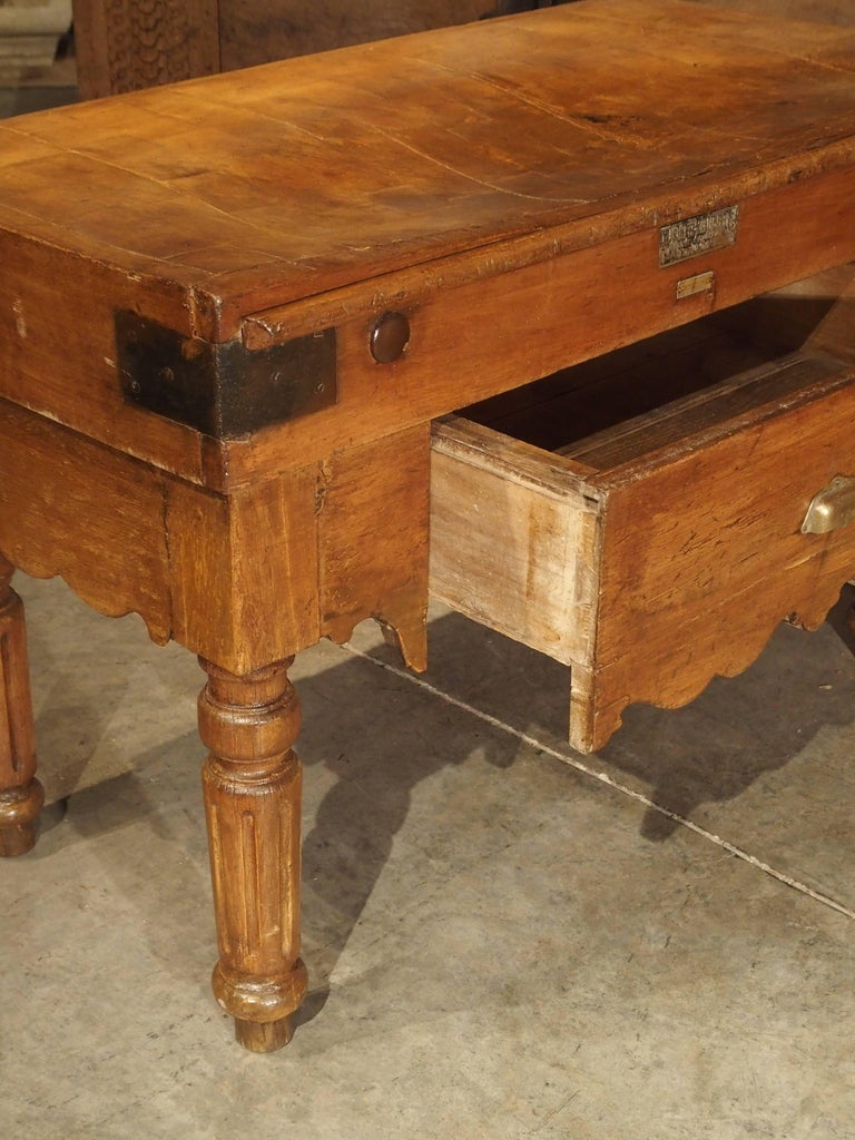 Antique French Butcher Block from Dijon, circa 1895 at 1stDibs
