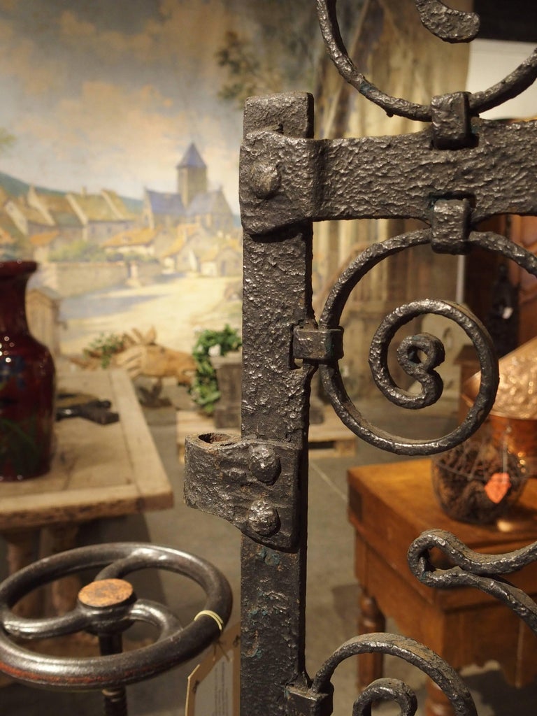 Pair of Scrolled Forged Iron Gates from France, 1800s at 1stDibs