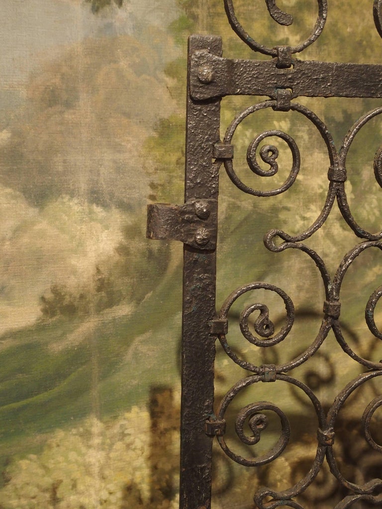 Pair of Scrolled Forged Iron Gates from France, 1800s at 1stDibs