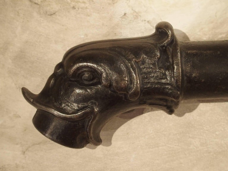 Antique French Cast Iron Dolphin Fountain Spout, circa 1910 at 1stDibs