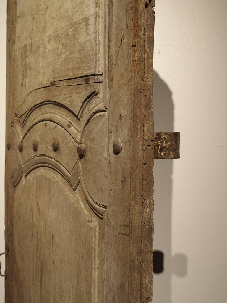Pair of Antique French Oak Doors from Burgundy, 1700s at 1stDibs