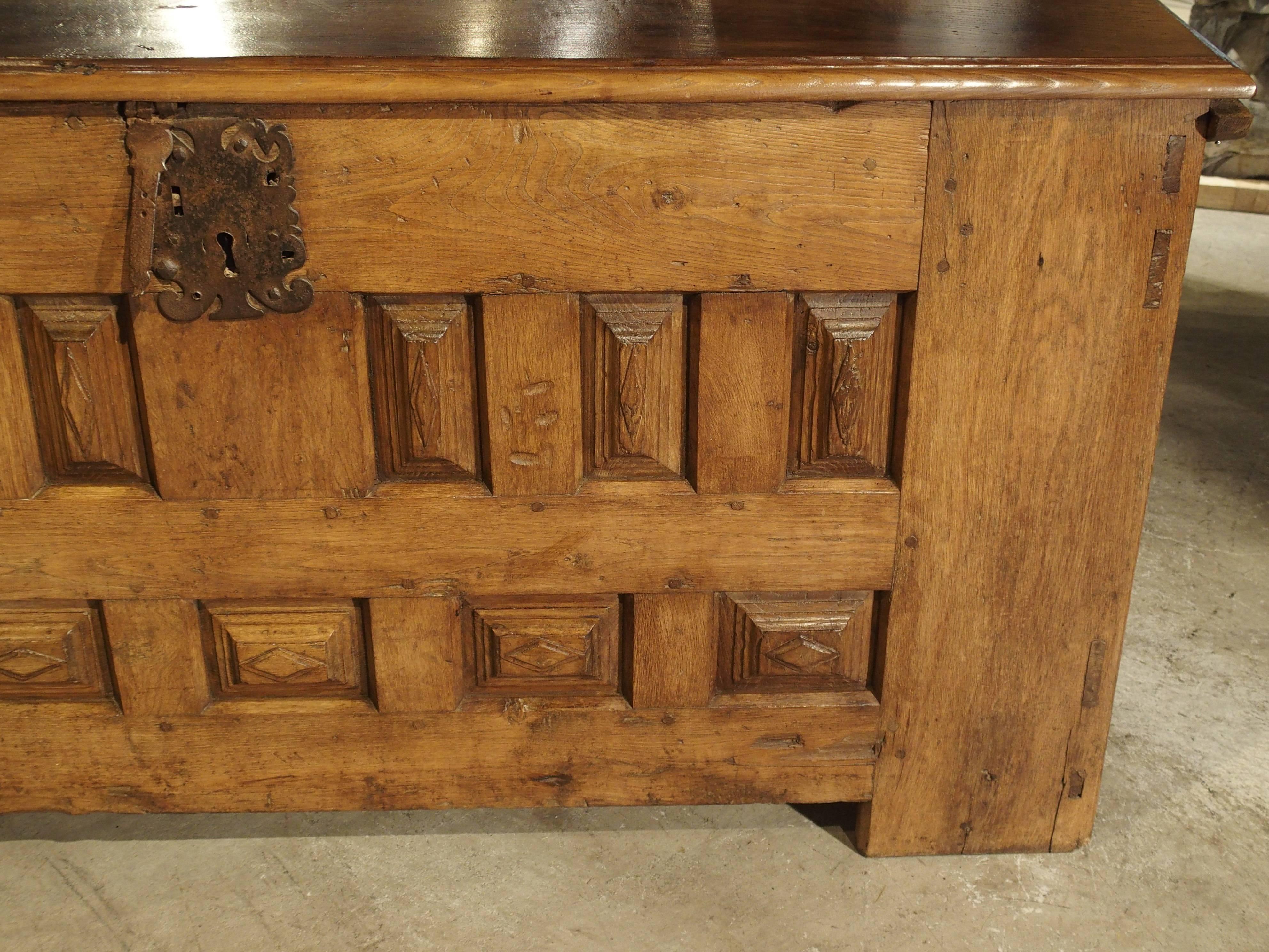 Large 17th Century Oak Chest from Spain or Southwest France at 1stDibs ...