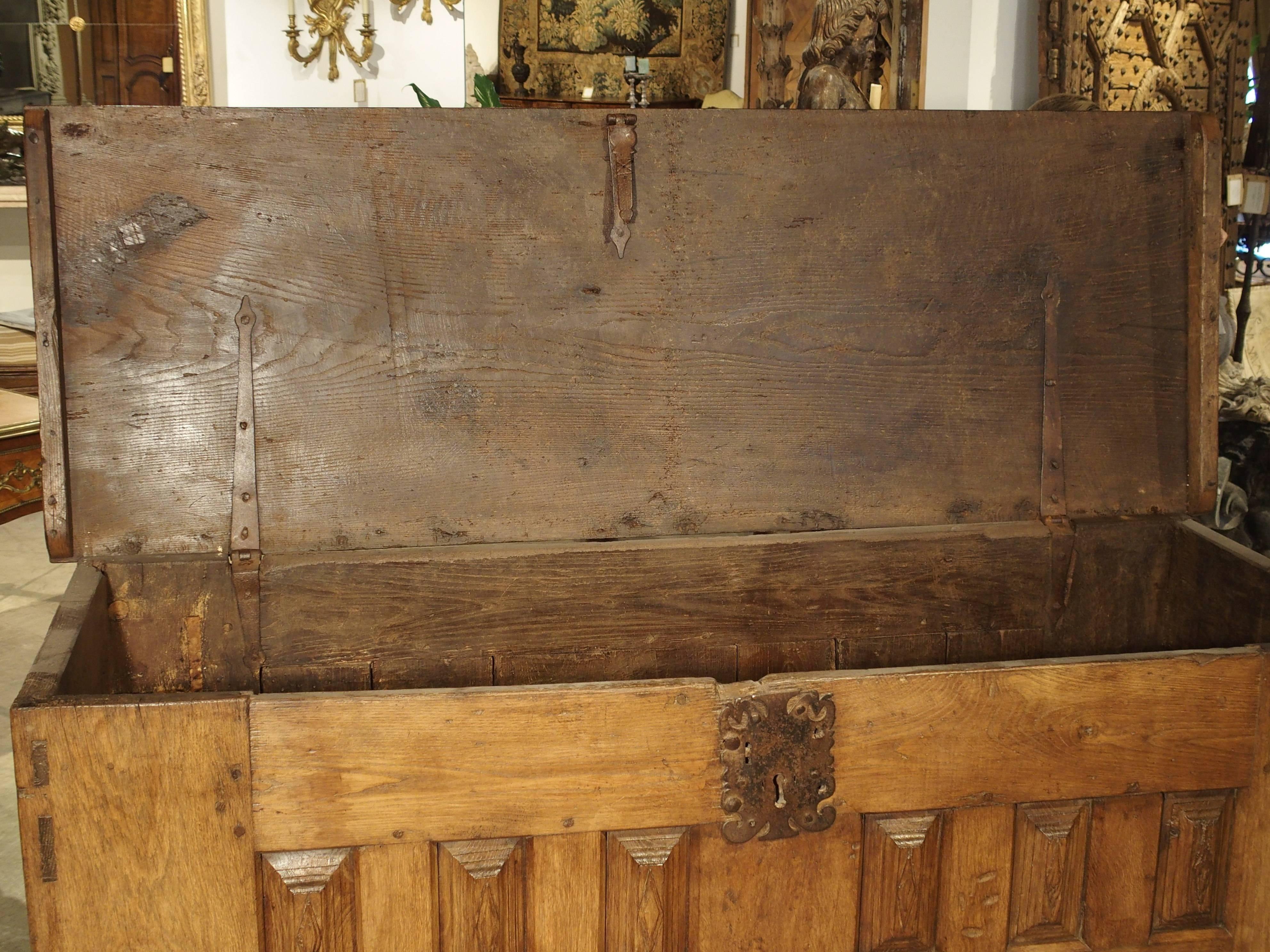 Large 17th Century Oak Chest from Spain or Southwest France at 1stDibs ...
