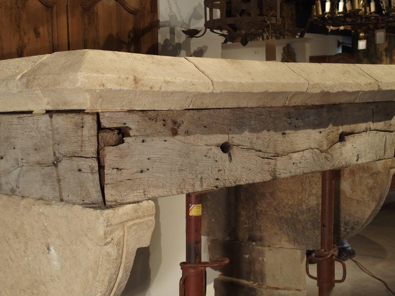 Rare 15th/16th Century Limestone and Oak Fireplace from France at 1stDibs