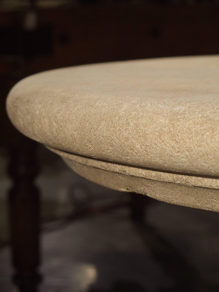 Carved Round Limestone Table from Provence, France at 1stDibs