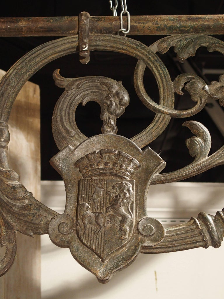 Large 19th Century Painted Iron Sign Holder from Bordeaux, France at ...