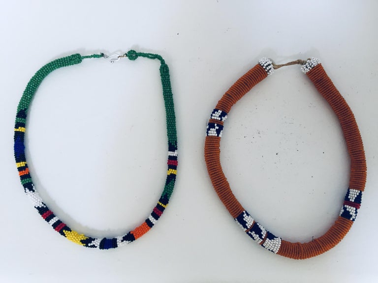 Vintage African Urembo Beaded Necklace Choker by the Maasai Tribe Kenya ...