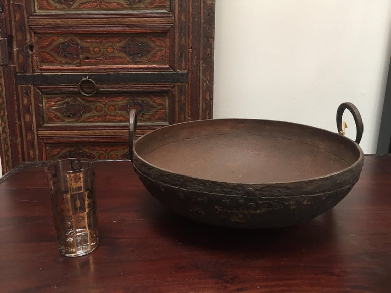Large Metal Iron Pot from Southern India at 1stDibs