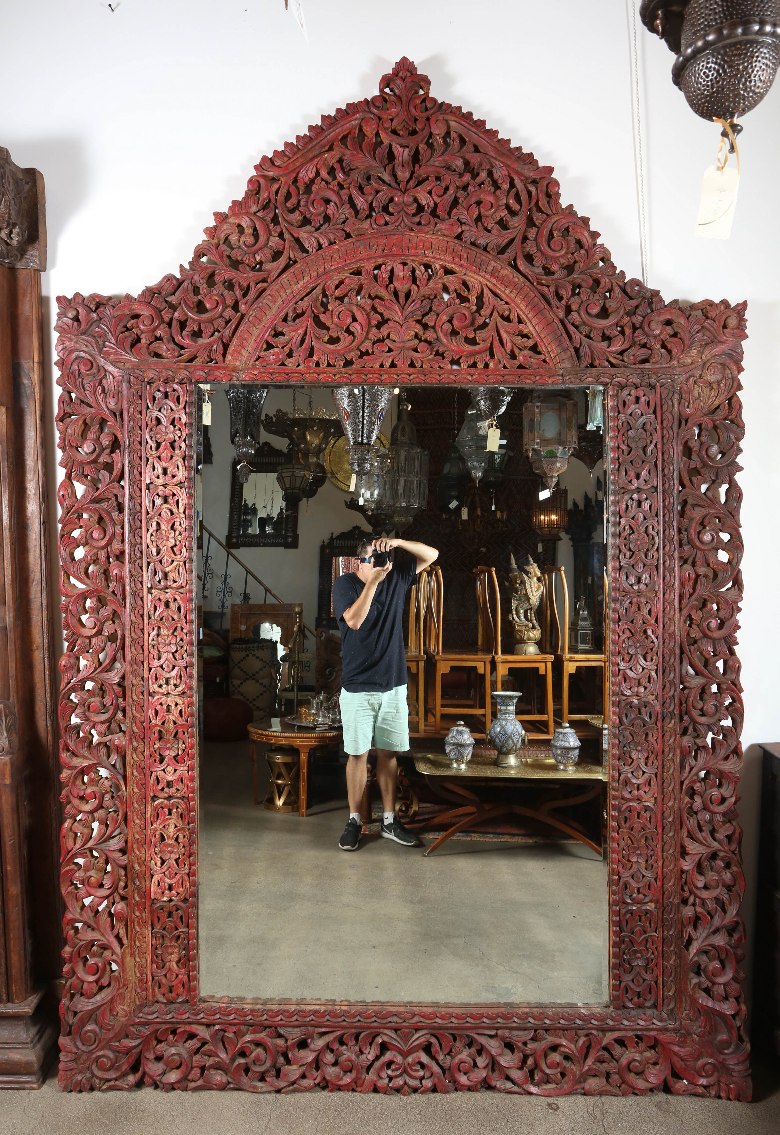 9' 8" Giant Anglo-Indian Mirror at 1stDibs