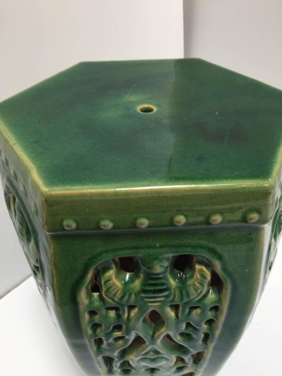 Green Chinese Barrel Ceramic Garden Stool at 1stDibs | garden stool green
