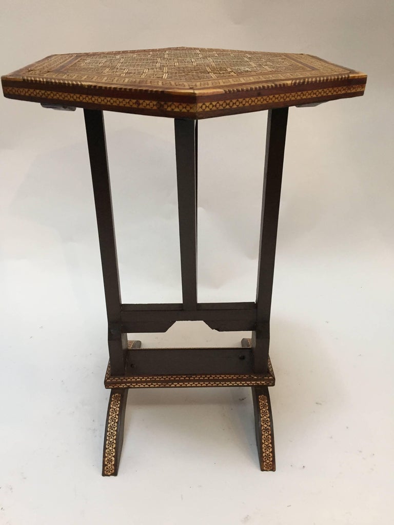 Egyptian Moorish Octagonal Side Tilt-Top Inlaid Table at 1stDibs