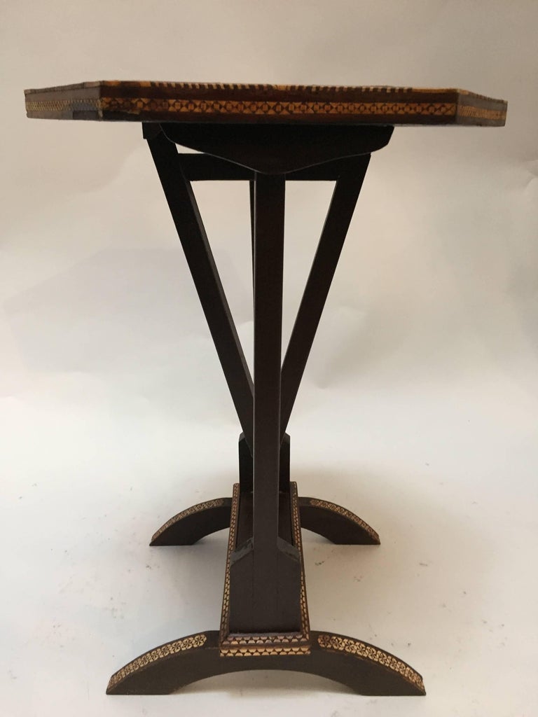 Egyptian Moorish Octagonal Side Tilt-Top Inlaid Table For Sale at 1stdibs