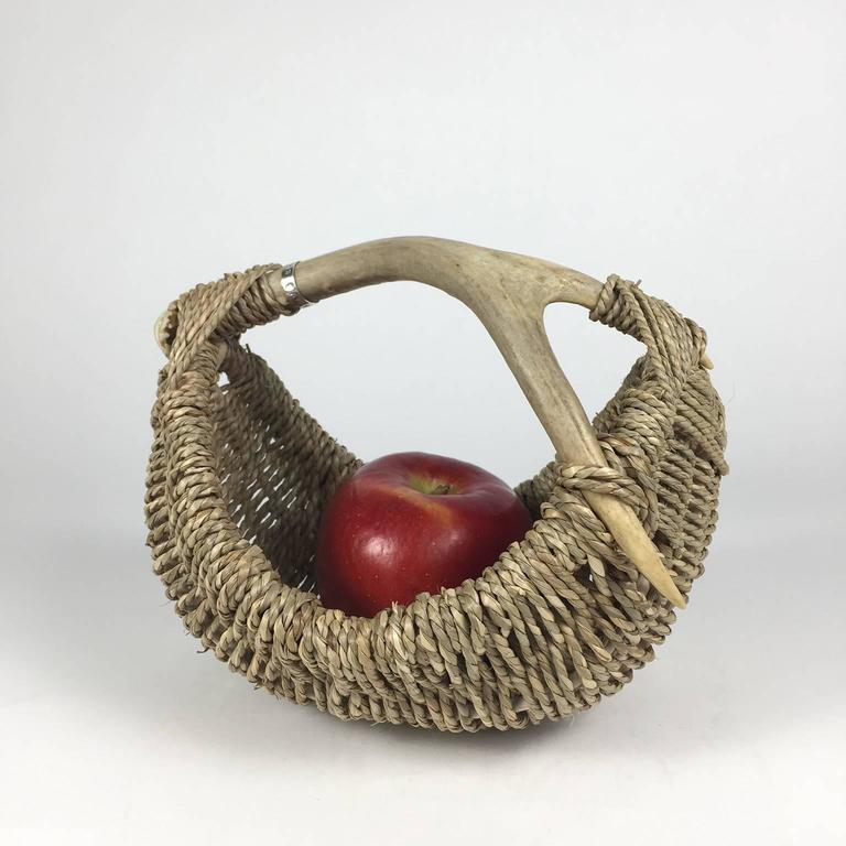 Custom Deer Antler Basket at 1stDibs | antler baskets