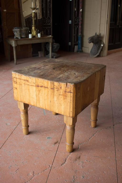 Antique French Butcher's Block at 1stDibs