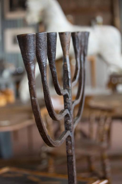 Vintage Wrought Iron Menorah at 1stDibs