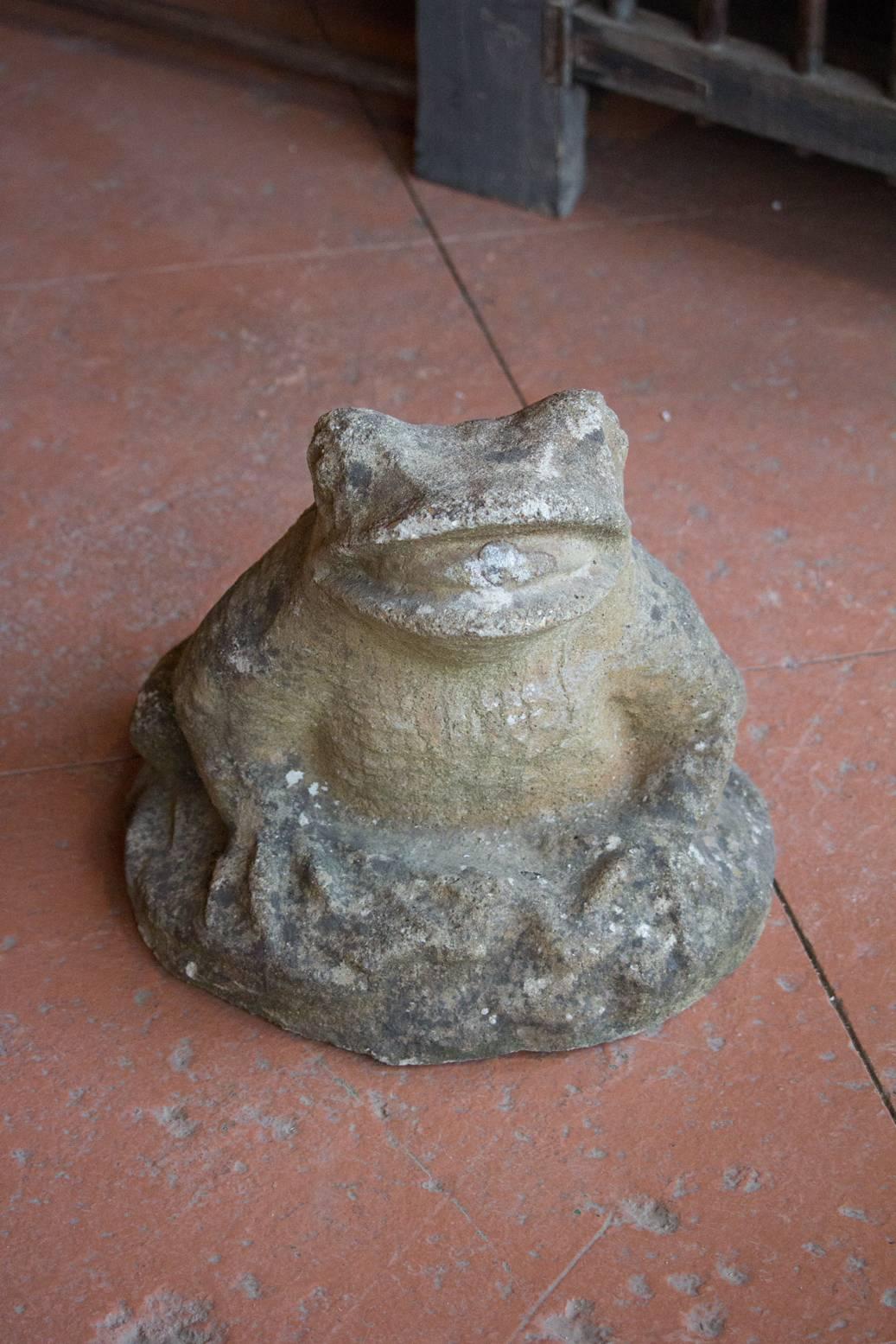 Large Vintage English Stone Toad at 1stDibs