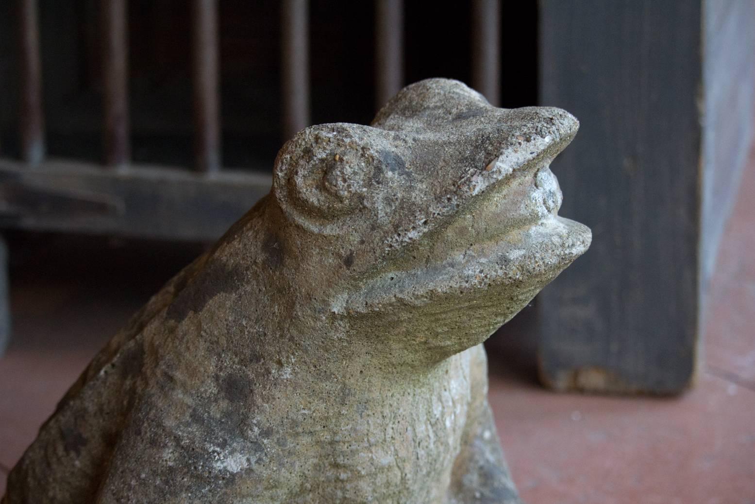 Large Vintage English Stone Toad at 1stDibs