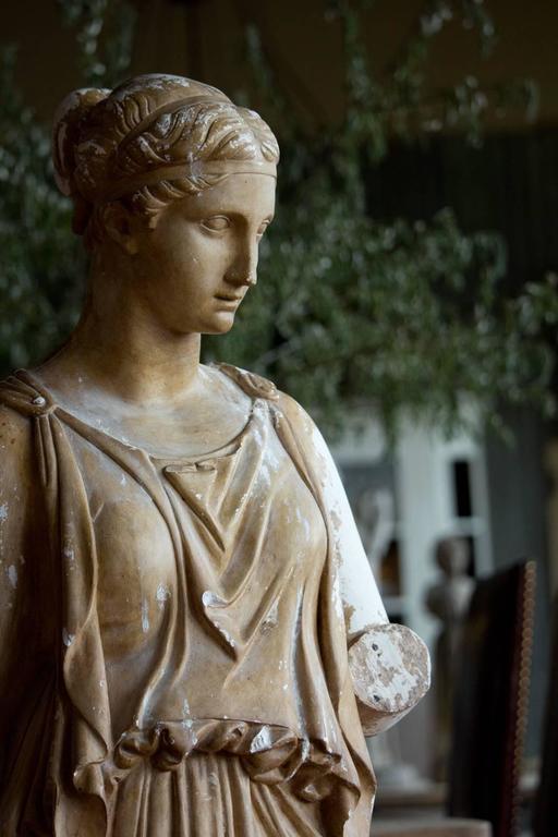Antique Study in Plaster, Statue of Hebe at 1stDibs