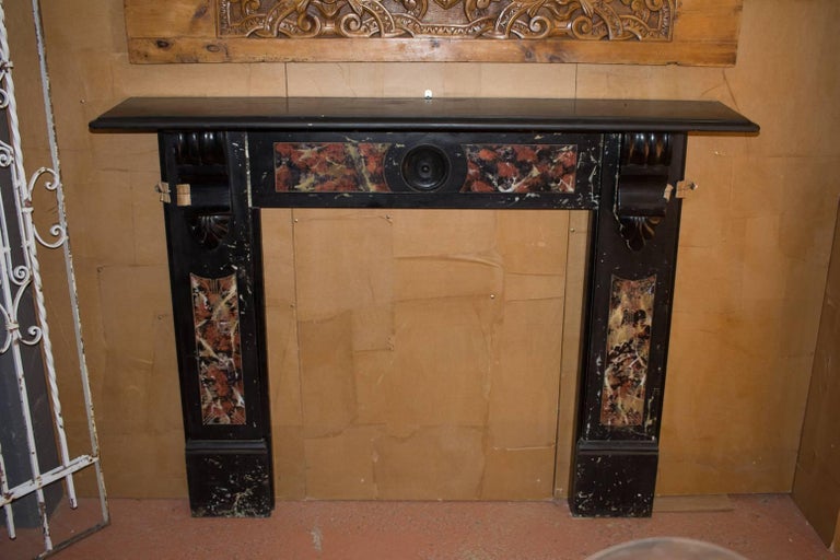 Antique Carved Welsh Slate Fireplace For Sale at 1stDibs