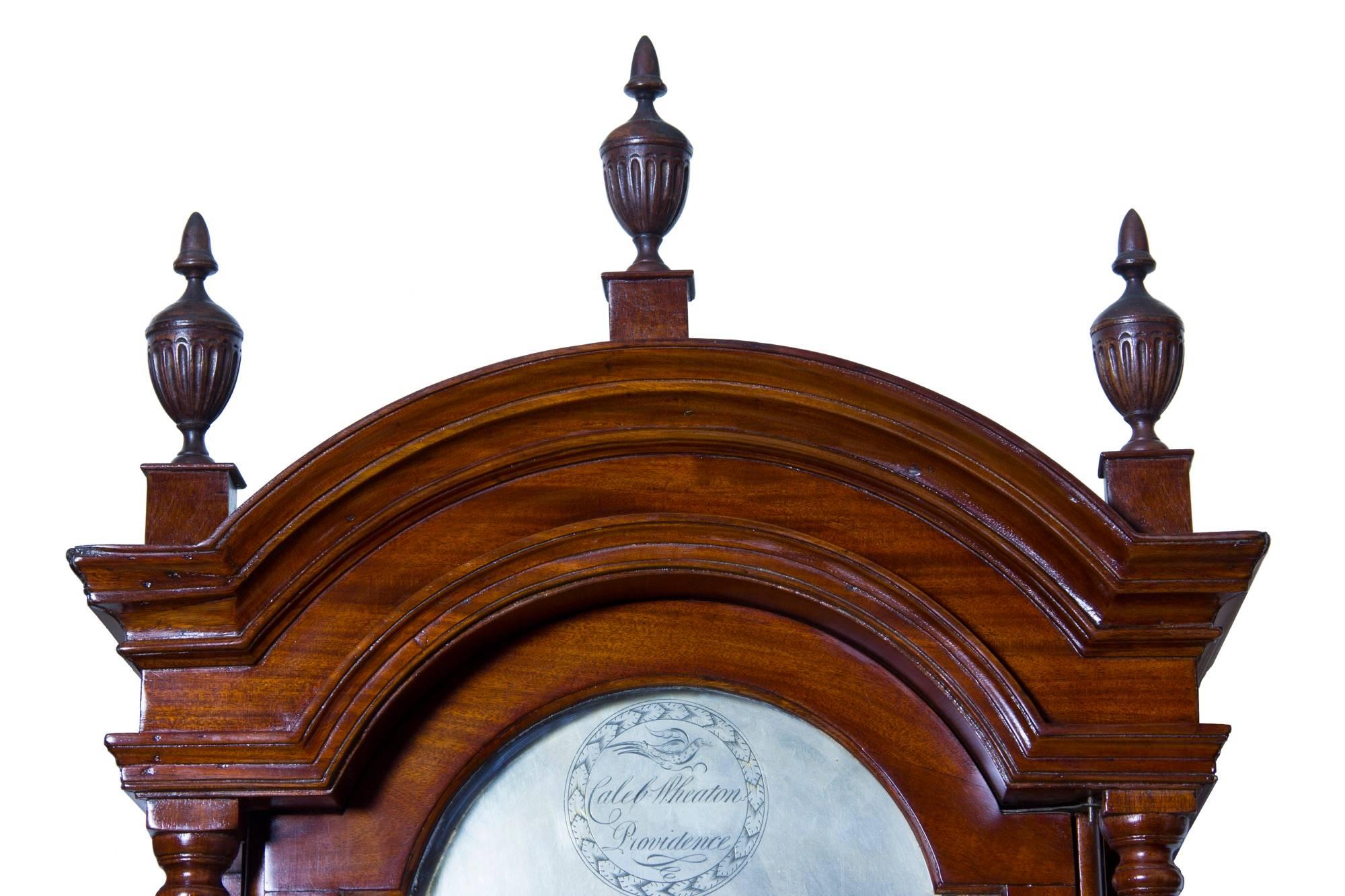 Chippendale Tall Case Clock with “Block / Shell” and Silvered Dial ...