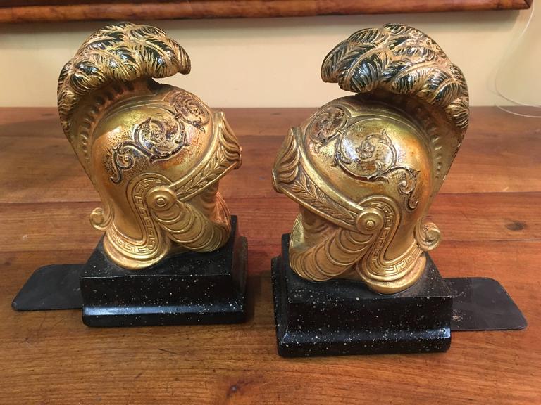 Pair of Gilt Roman Galea Bookends by Borghese at 1stDibs | borghese ...
