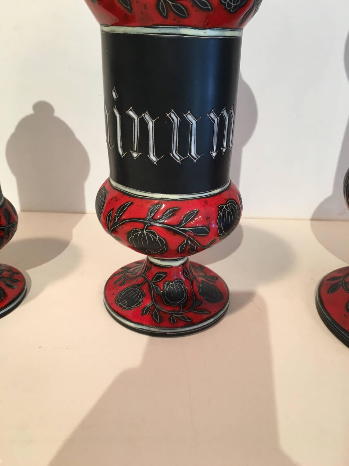 Italian Ceramic Decanters by Alvino Bagni For Sale at 1stdibs