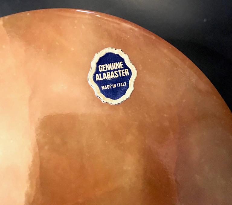 Round Italian Alabaster Box with Lid at 1stDibs