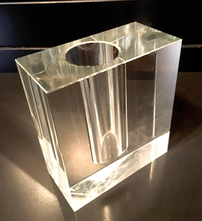 Glass Block Vase at 1stDibs | glass block vases, crystal block vase ...