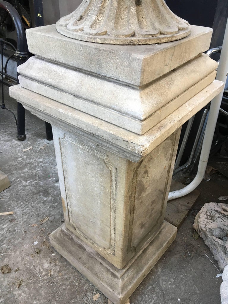 Limestone Planters on Bases at 1stDibs