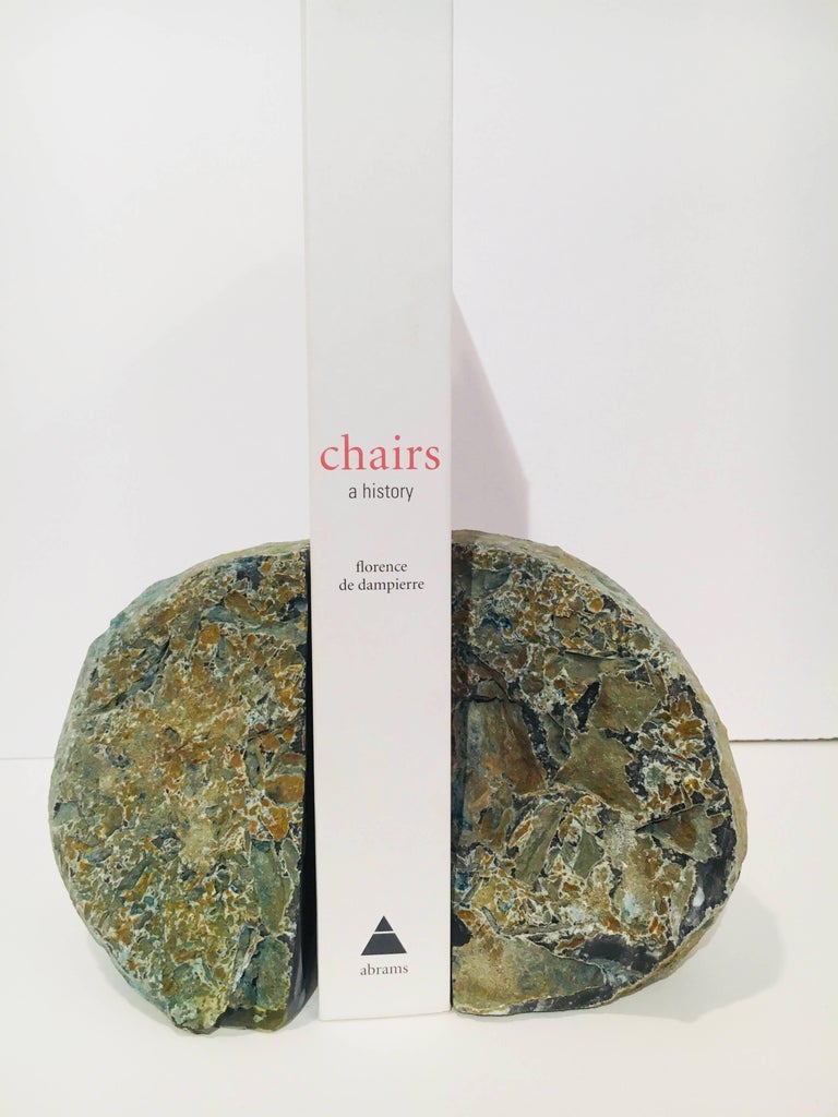 Brilliant Blue Quartz Crystal Bookends at 1stDibs