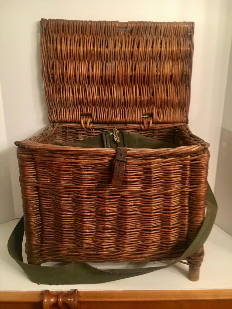 Vintage Fishing Creel at 1stDibs