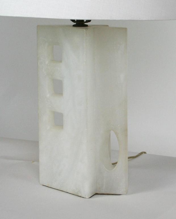 Modernist Alabaster Lamp at 1stDibs
