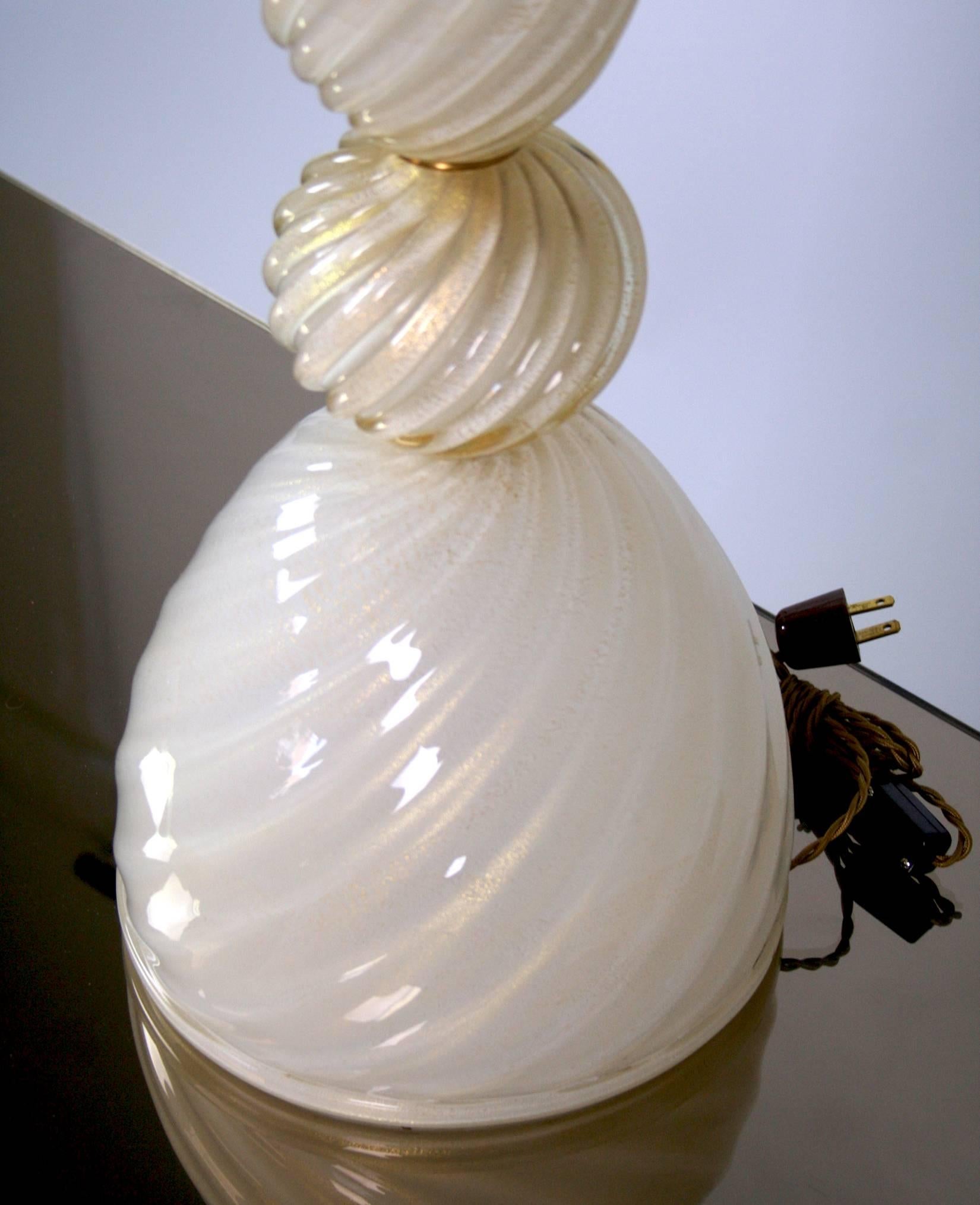 Large "Polvera D'oro" Murano Glass Lamp at 1stDibs