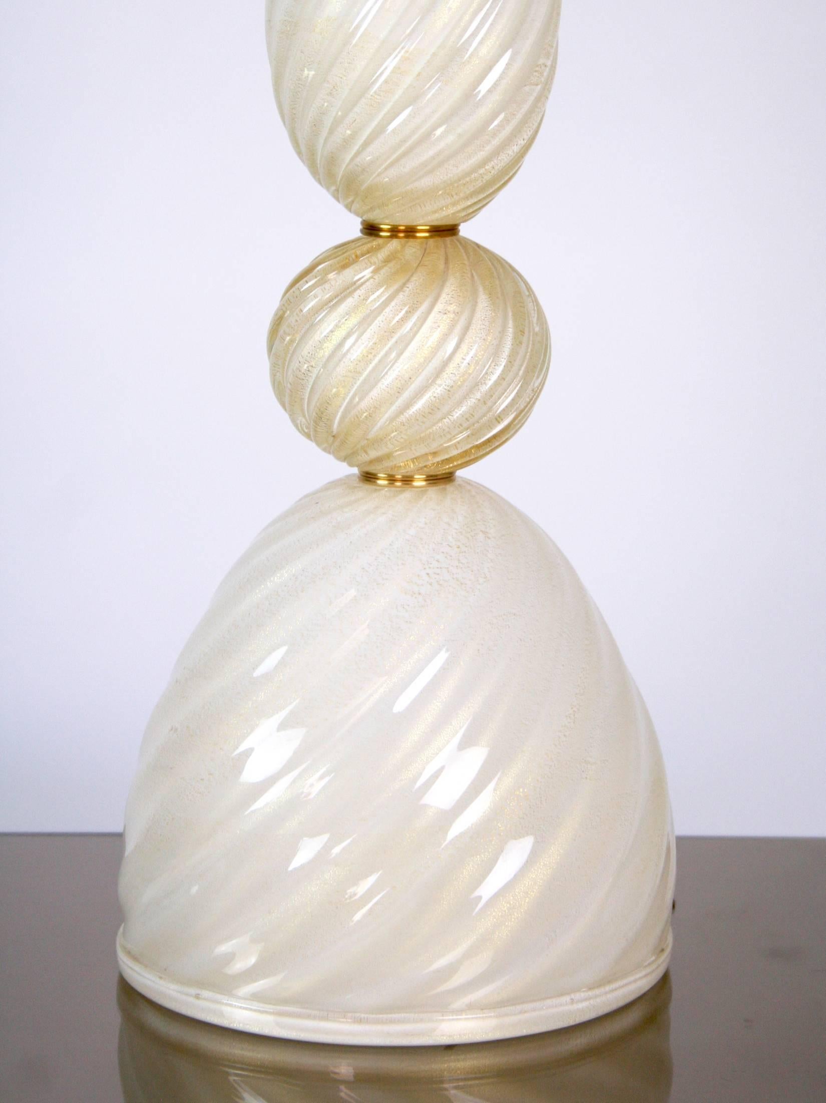 Large "Polvera D'oro" Murano Glass Lamp at 1stDibs