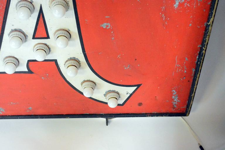 Large Vintage Lighted Sign at 1stDibs