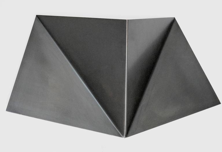 Italian Folded Plate Metal Sconces at 1stDibs