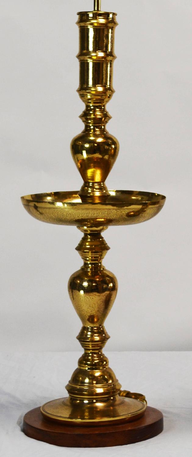 Pair of Vintage Moroccan Brass Candlestick Lamps For Sale at 1stdibs Pair of Vintage Moroccan Brass Candlestick Lamps For Sale at 1stdibs