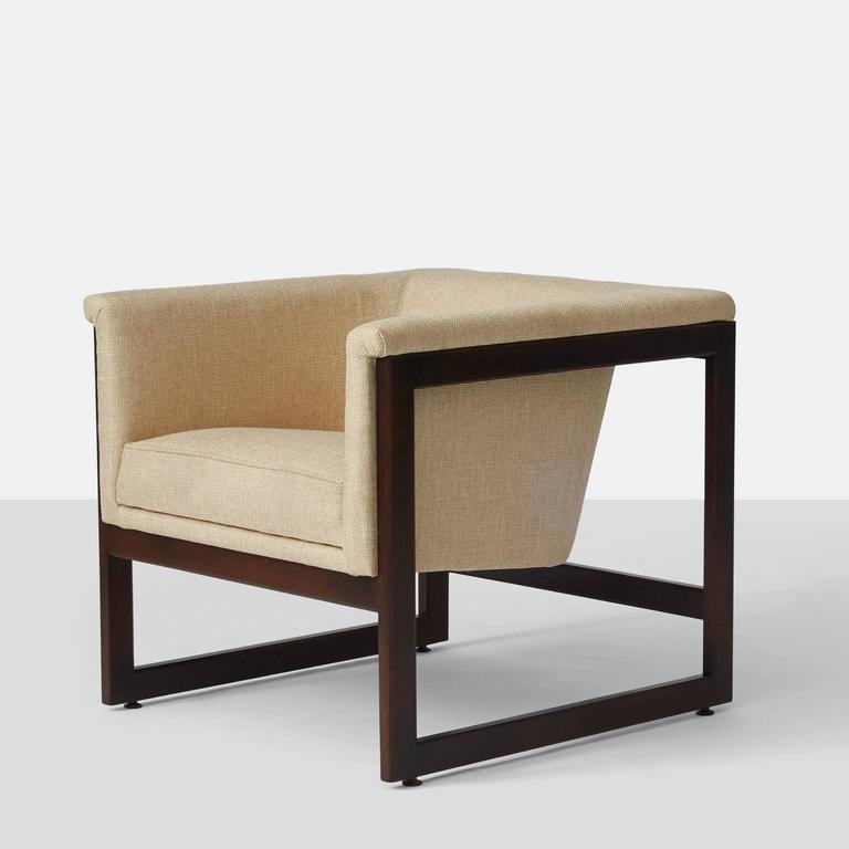 Milo Baughman- Floating Cube Lounge Chairs For Sale at 1stDibs