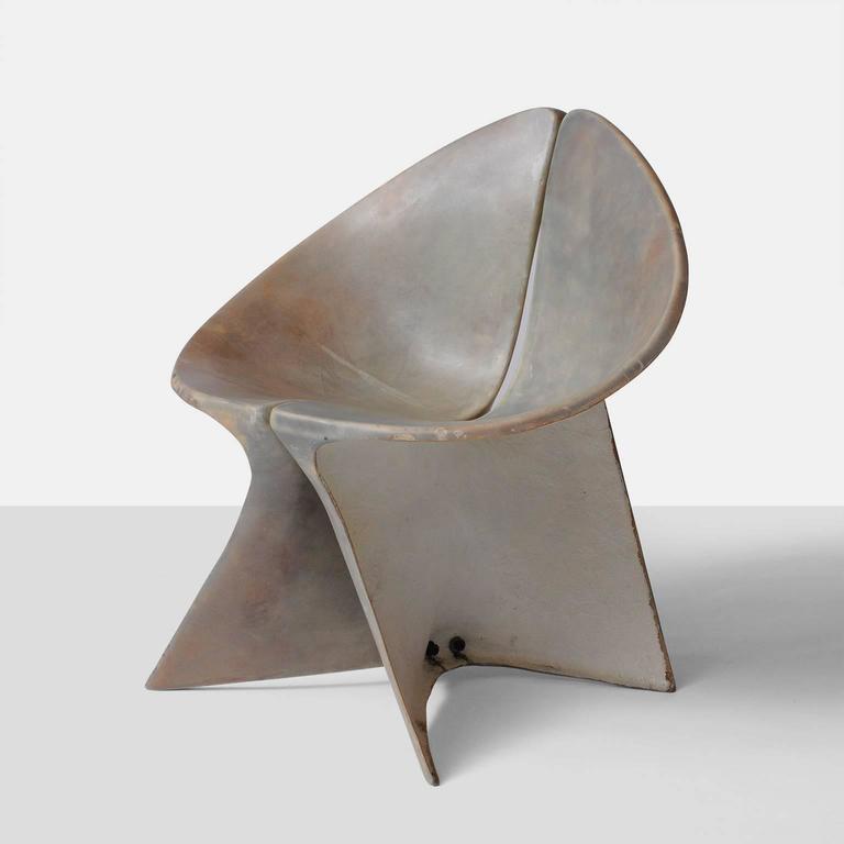 Two Part Fiberglass Chair at 1stDibs