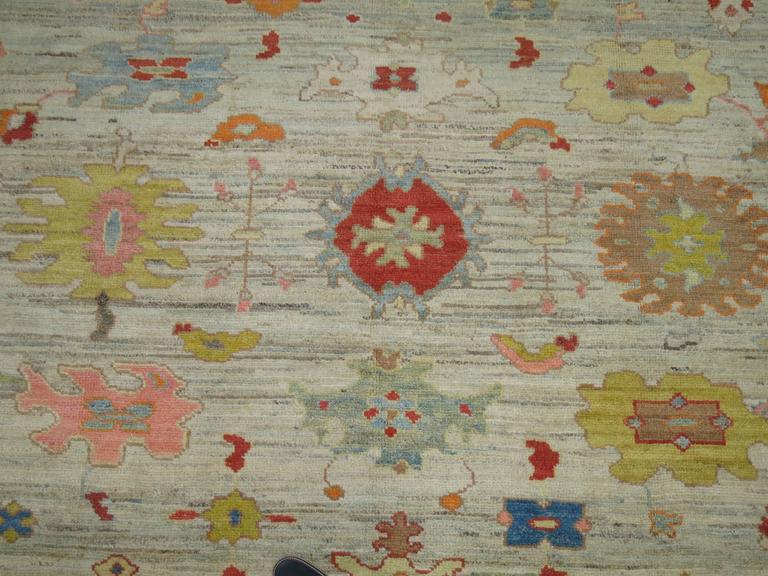 One of Kind Turkish Oushak Rug at 1stDibs